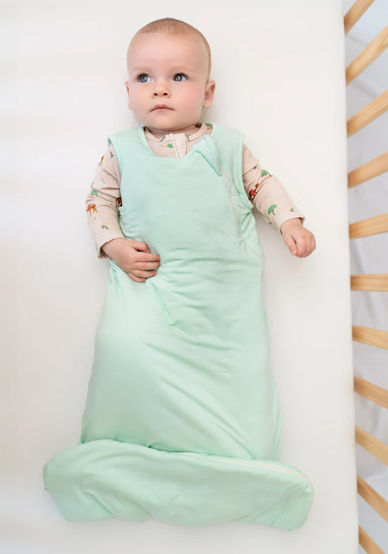 Mint Green Baby Sleep Bag - Soft & Thermoregulating – Hushabye